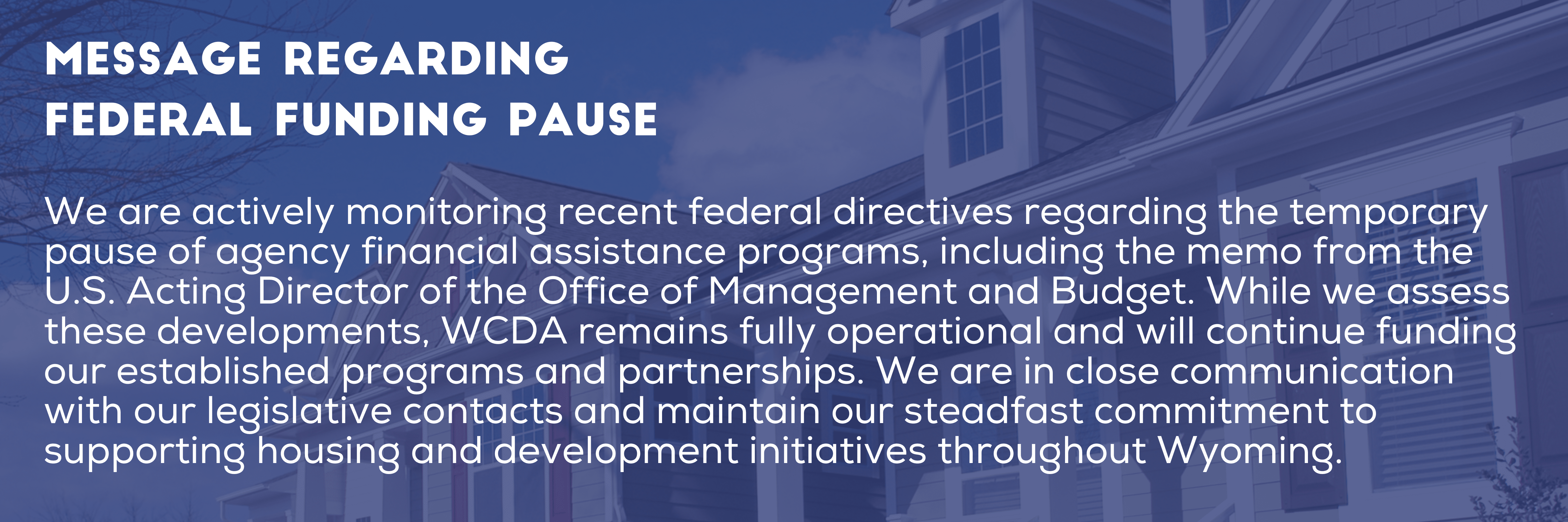 WCDA - Wyoming Community Development Authority